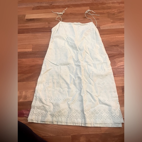 Ralph Lauren | Dresses | Powder Blue Mini Dress With Eyelet Design ...